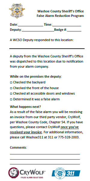 False Alarm Reduction Program